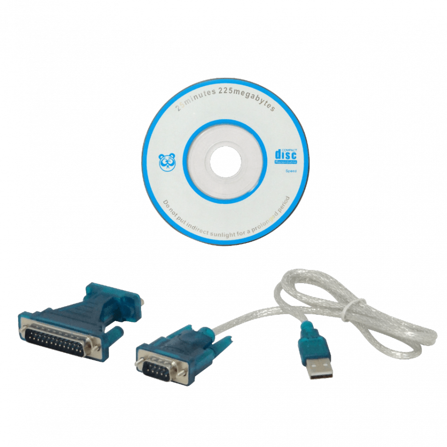 LK - USB-RS232-1. USB a Serial DB25/DB9-Macho RS232 cable inc. adaptador DB9-H a DB25-M